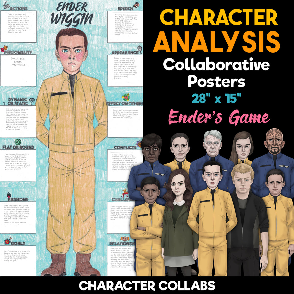 Ender's Game Character Analysis Posters — Character Collabs – Chomping ...