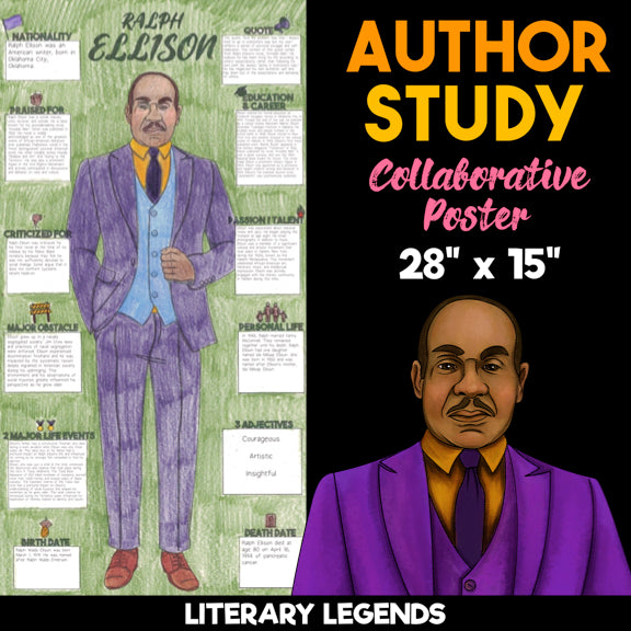 Ralph Ellison Author Study — Literary Legends Collaborative Poster ...