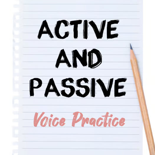 Active and Passive Voice — Grammar Practice Worksheets – Chomping at ...