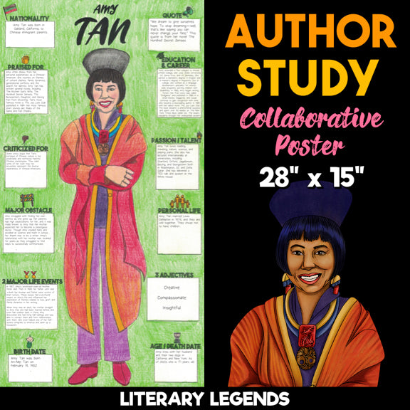 Amy Tan Author Study — Literary Legends Collaborative Poster – Chomping ...