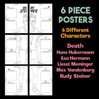 The Book Thief Character Analysis Posters — Character Collabs ...