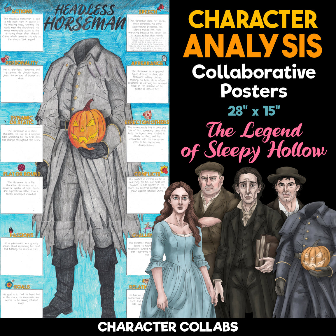 The Legend of Sleepy Hollow Character Analysis Posters — Character Col ...
